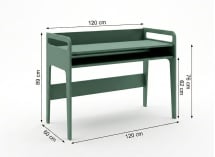 LEVIS khaki children's desk – Desk with storage