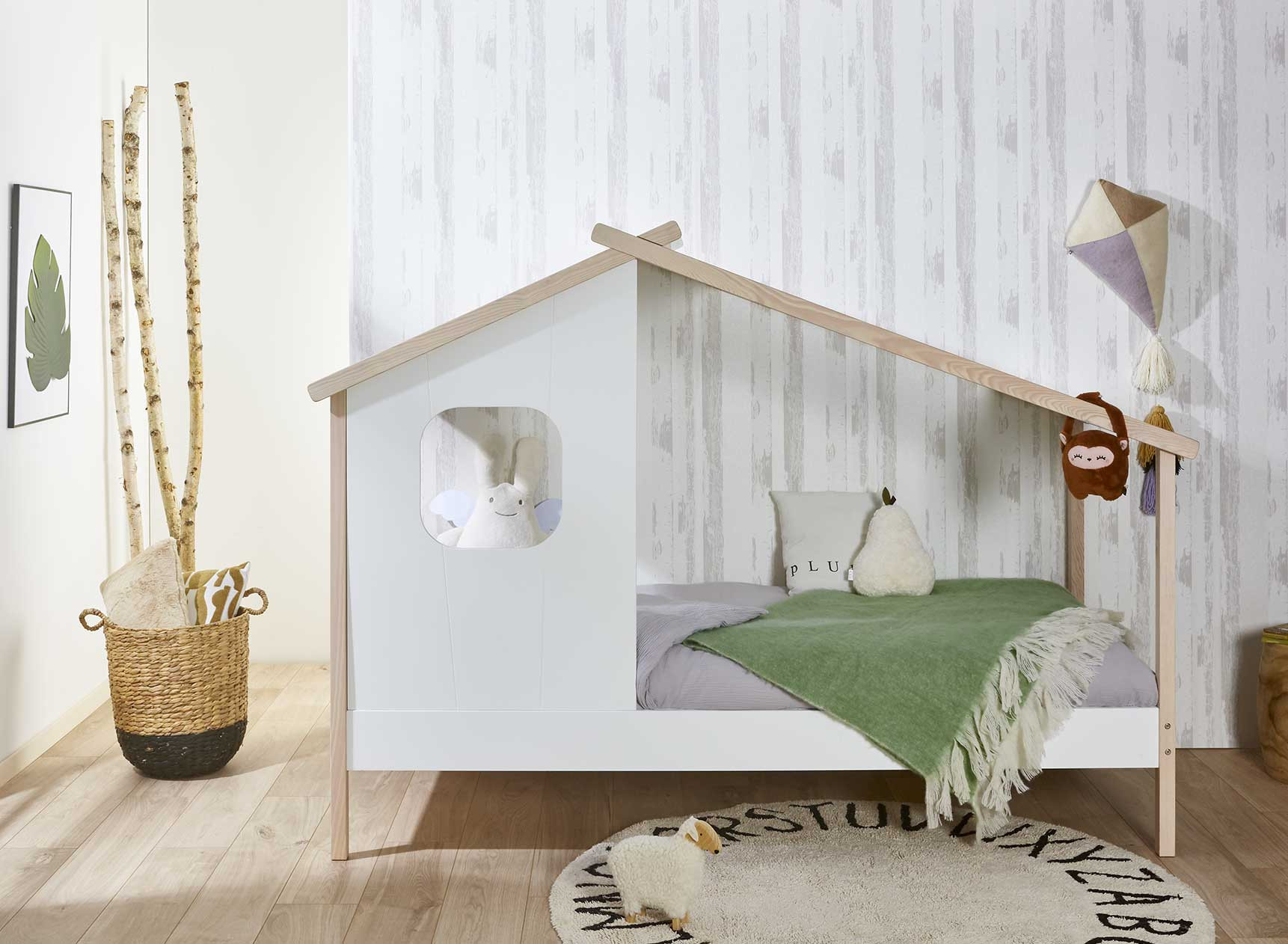 Lit cabane 90x200 ALBA : un lit cabane enfant en bois design