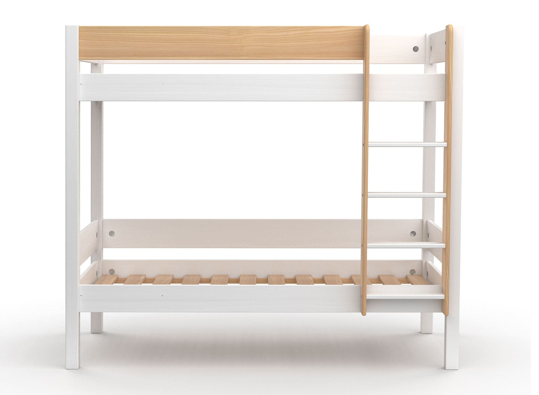 Lit superposé 90x190 cm HOYA Blanc et Pin – En bois massif