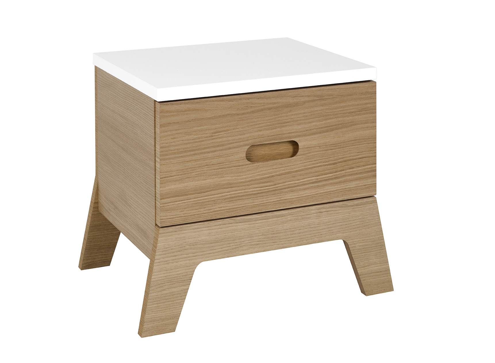 White and Oak EKKO Bedside Table: original and eco-friendly wooden ...