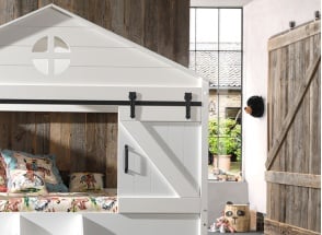 Lit cabane mi-hauteur 90x200 GUSTAVE authentique et design