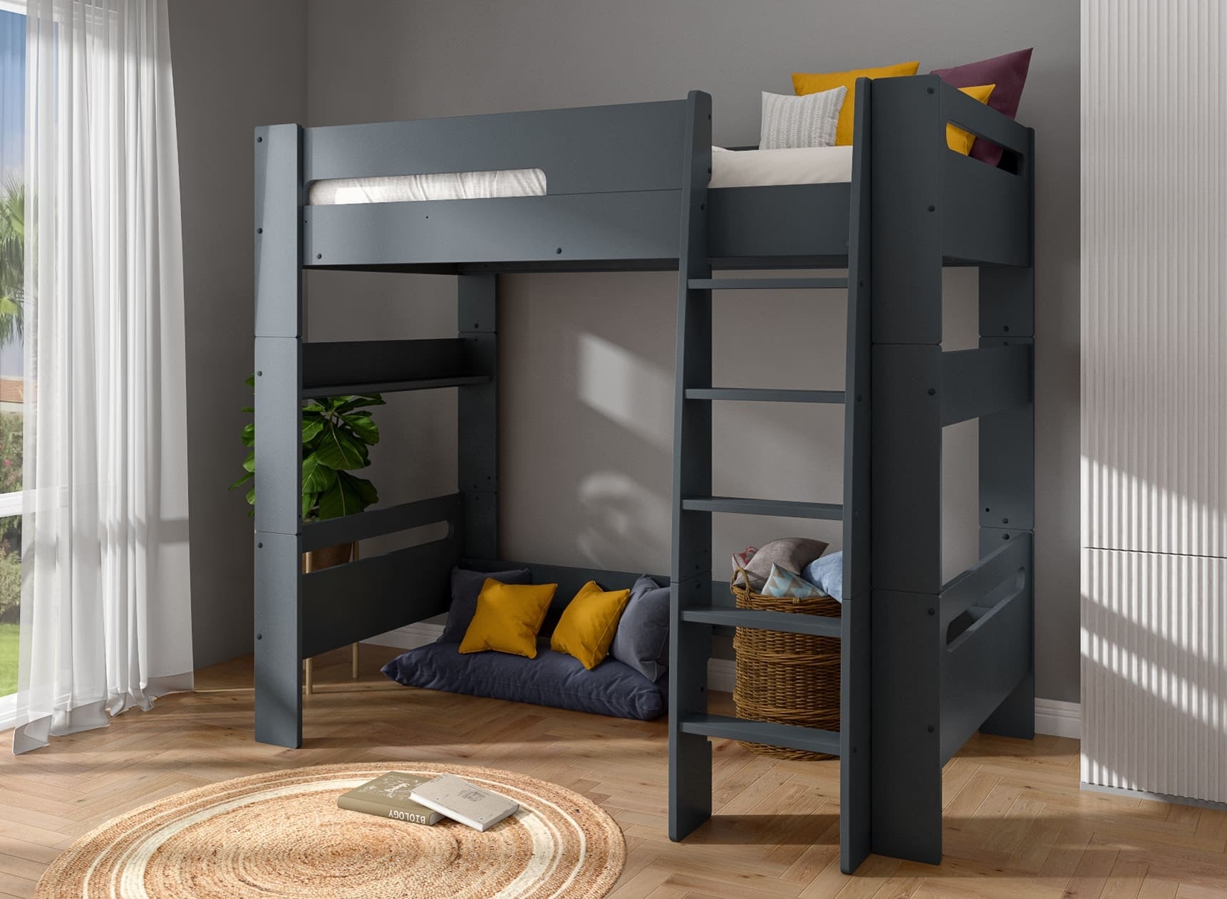 Lit mezzanine 90x190 LUKA : un lit écologique et français