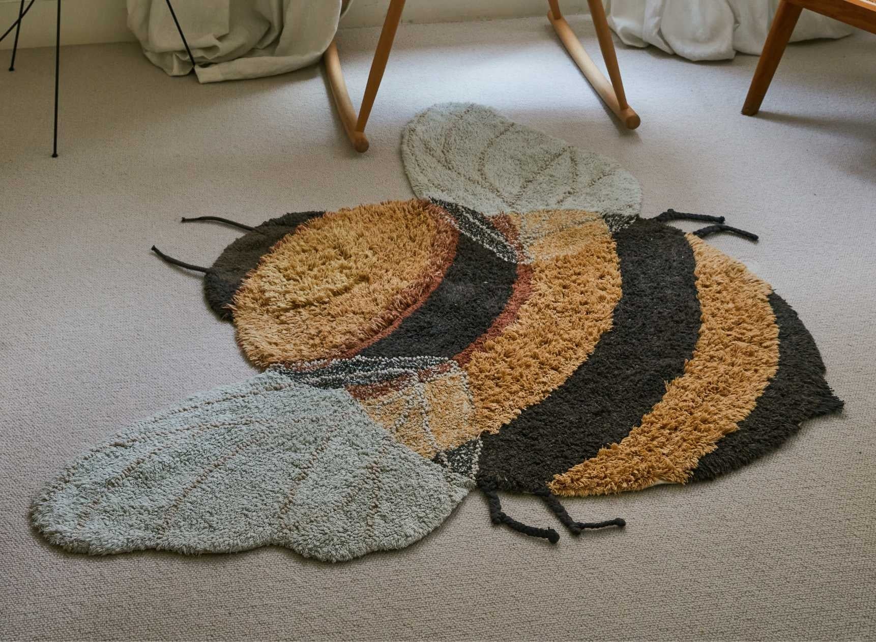 Natural cotton children's rug - BEE