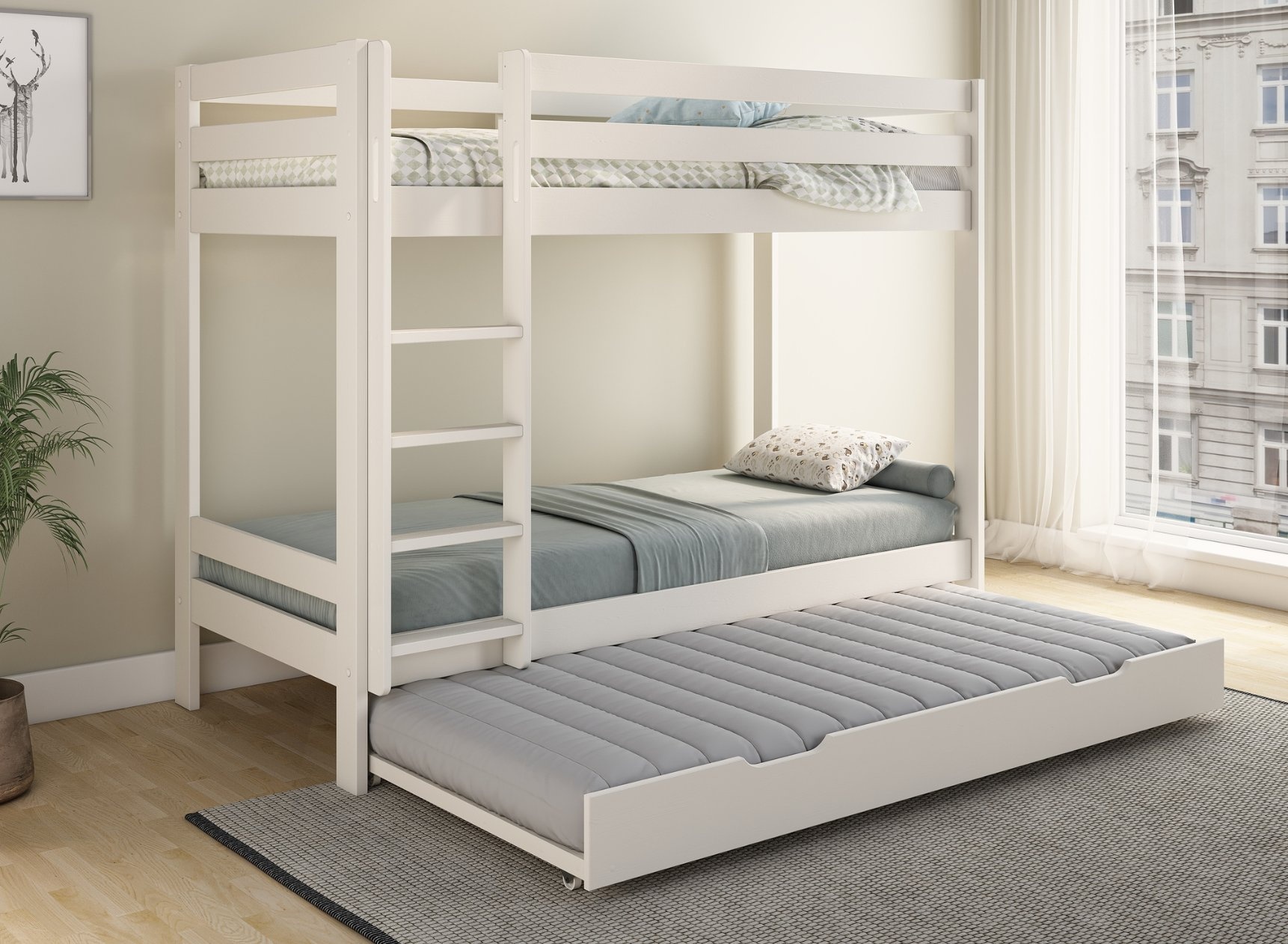 TYPO solid pine triple bunk bed 90x200 - Clever