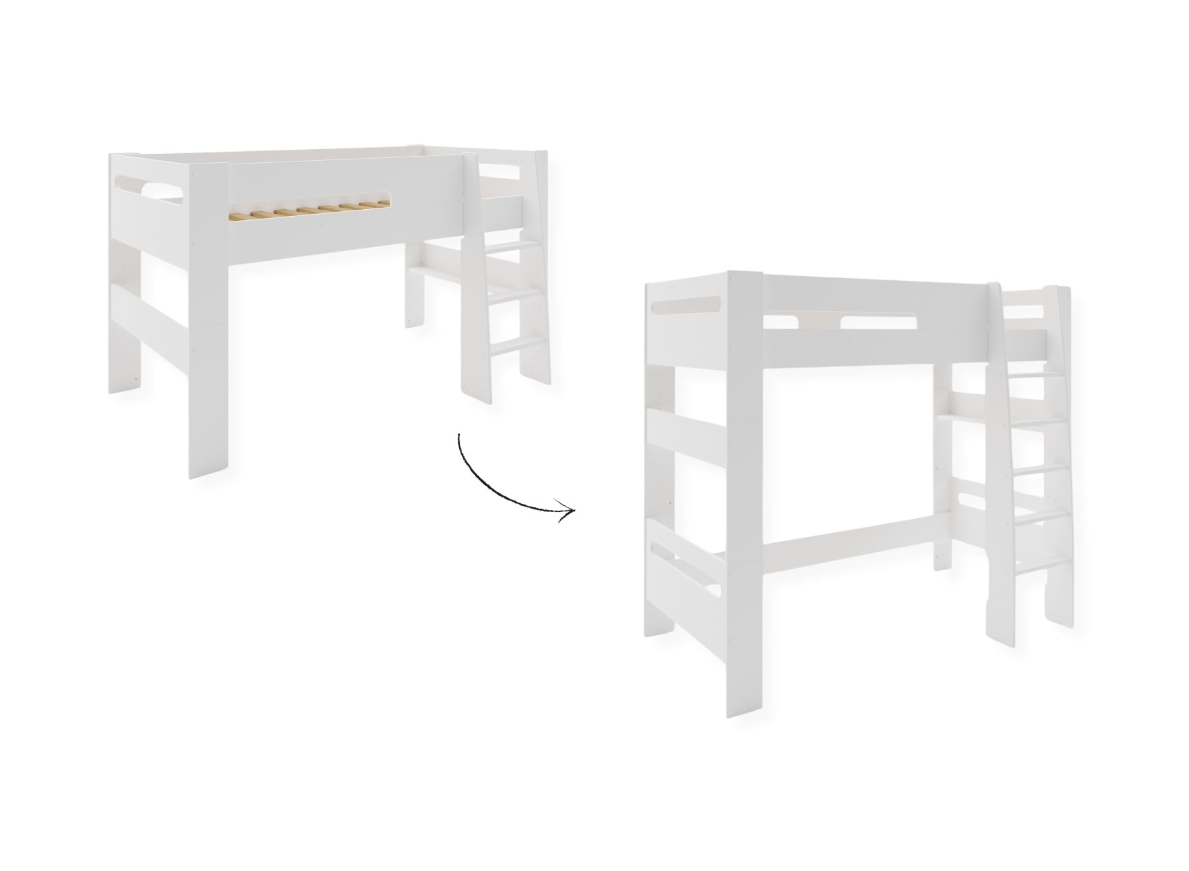 Kit soppalco Luka Bianco – Ottimizzazione e design minimalista