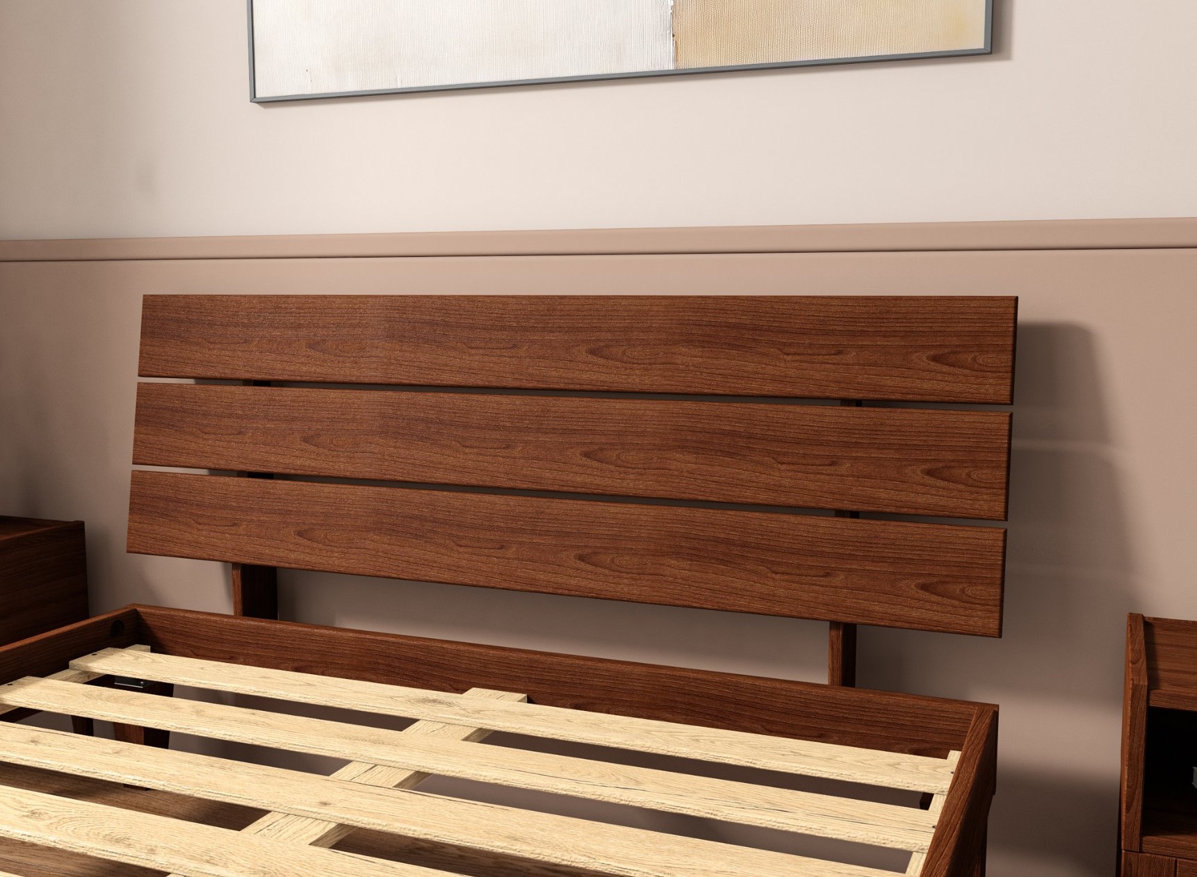 Tête de lit Trio 140x190 en bois massif Noyer - Durable