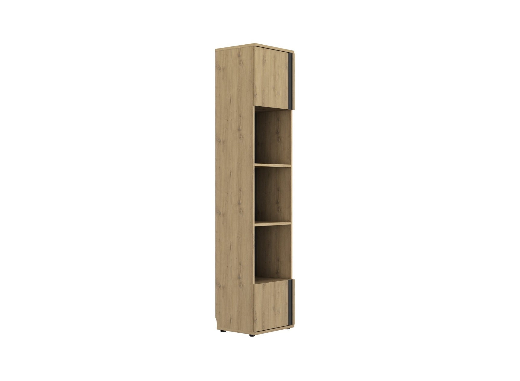 PAVEL Wooden Storage Column with 2 Doors 3 Shelves