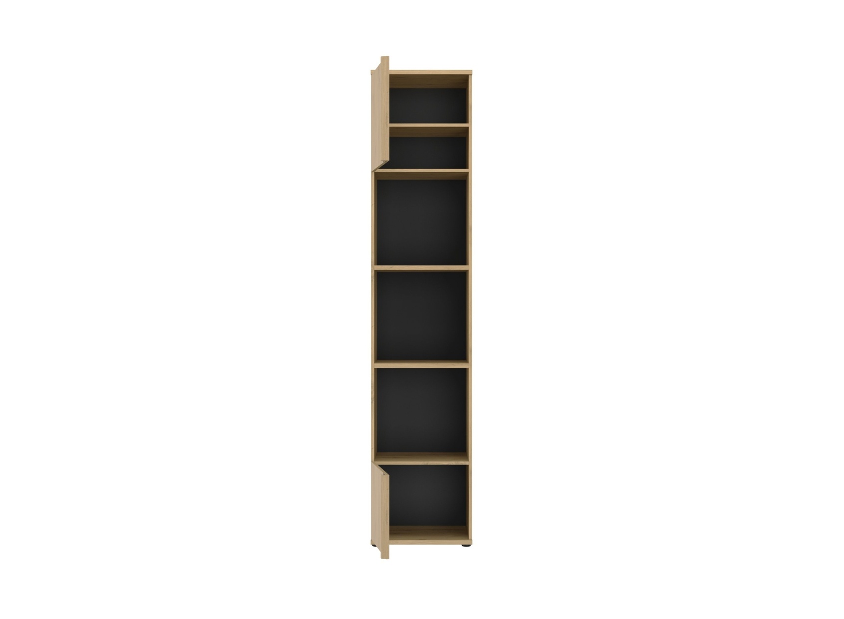 PAVEL Wooden Storage Column with 2 Doors 3 Shelves